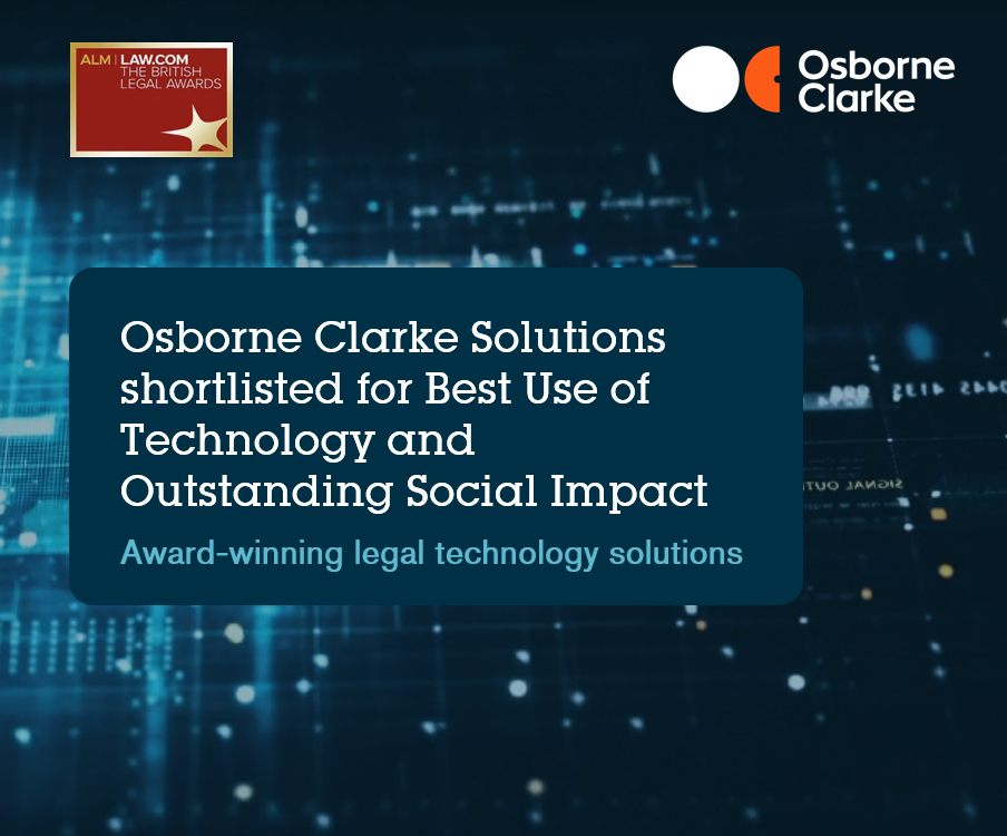 Osborne Clarke Solutions shortlisted in two categories at the British ...