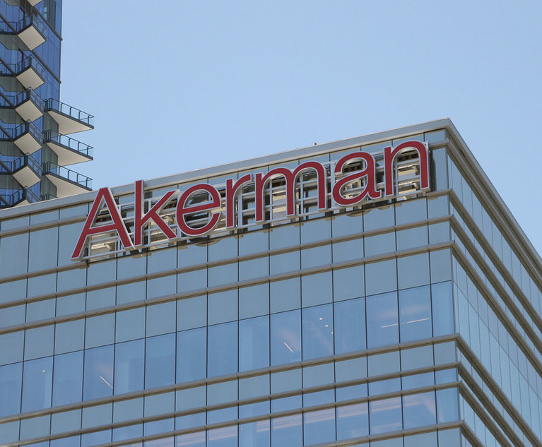 Akerman Favors Florida Offices for 2025 New Partner Class | Law.com